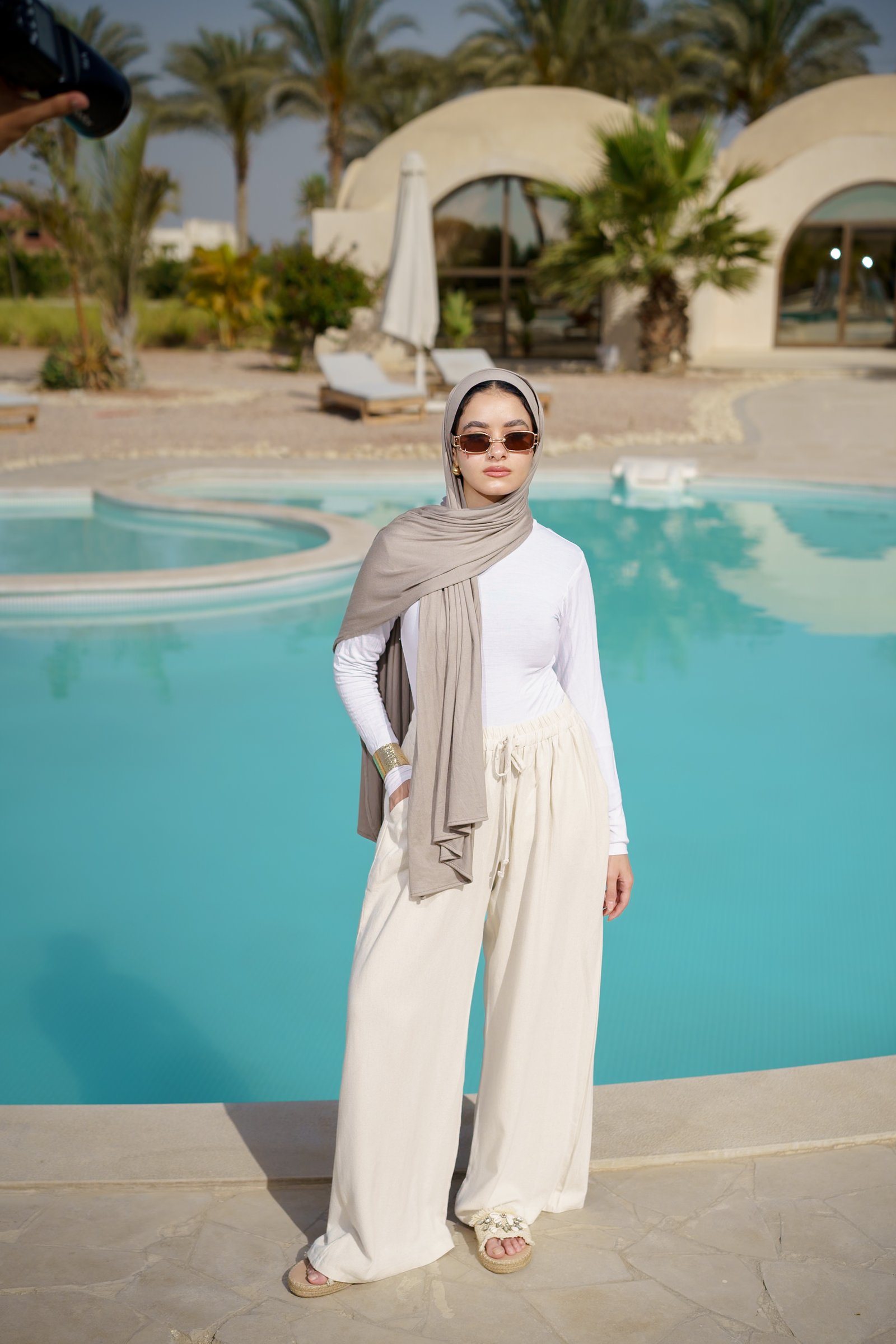 Comfy Linen pants - light beige - EMAN STORE